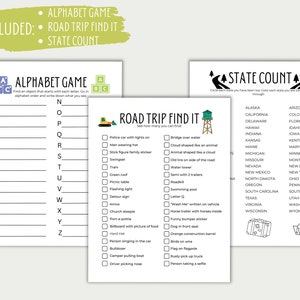 Car Games, Family Road Trip Games, Instant Download US Letter, Road ...