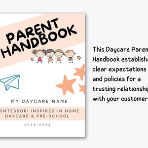Editable Daycare Policy Handbook, Daycare Contract, Daycare Forms, in ...