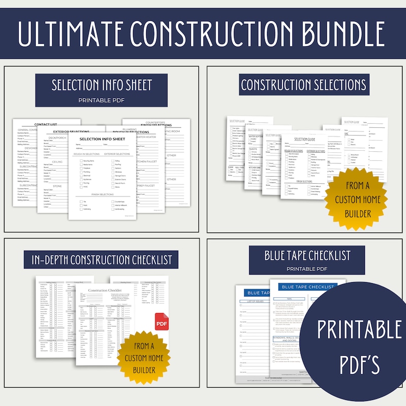 General Contractors Planner - Etsy