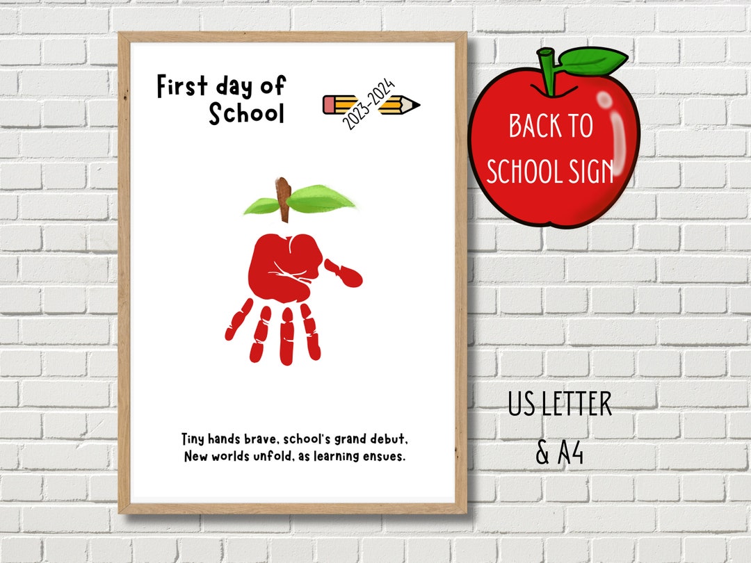 Back to School Handprint Craft, Back to School Handprint Keepsake for ...