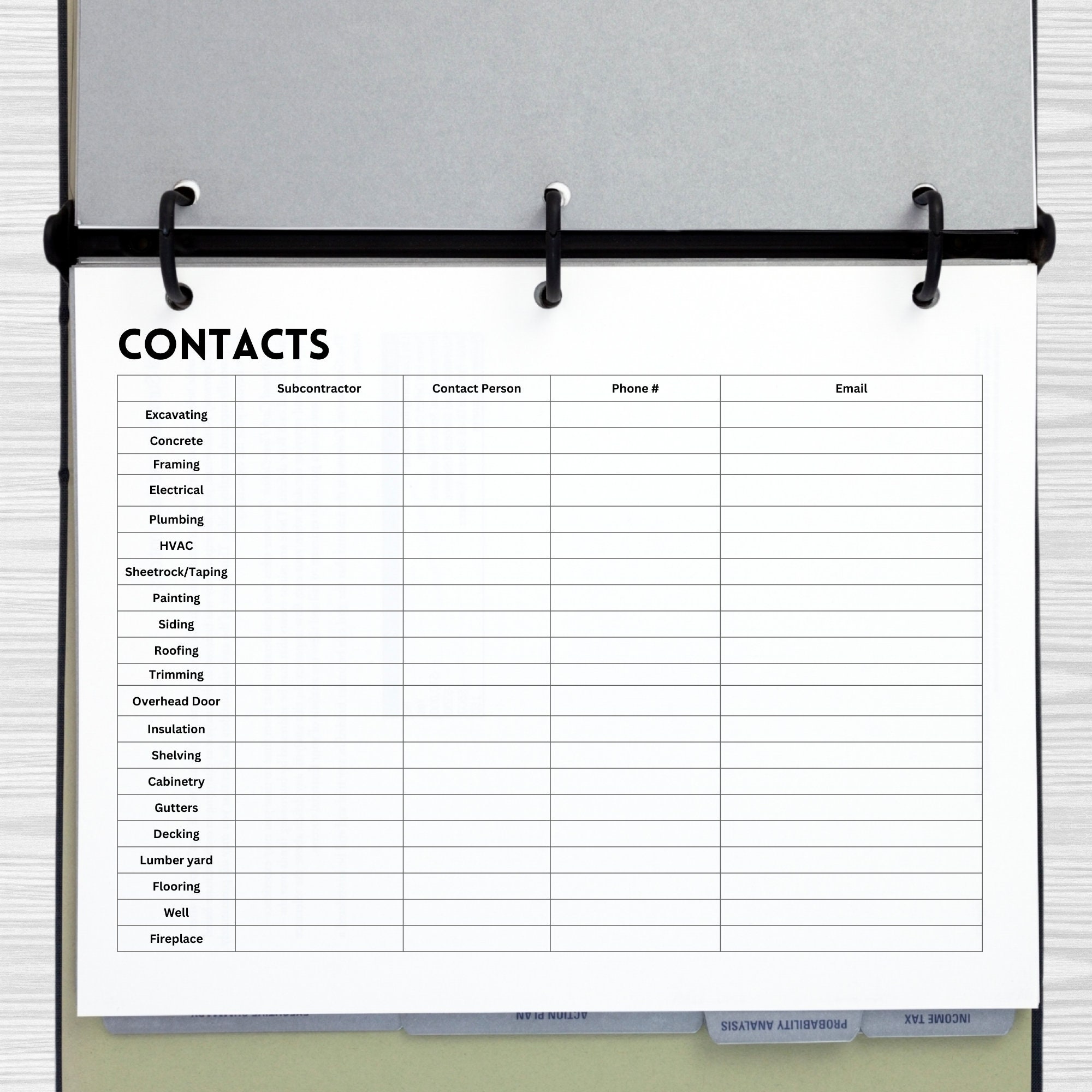 Home Construction Selections & Warranty Binder, Room by Room Home ...