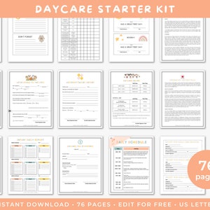 Editable Daycare Forms BUNDLE, in Home Daycare Starter Kit, Childcare ...