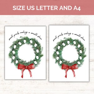 Christmas Fingerprint Art, Fingerprint Wreath Art, Handprint Craft - Etsy