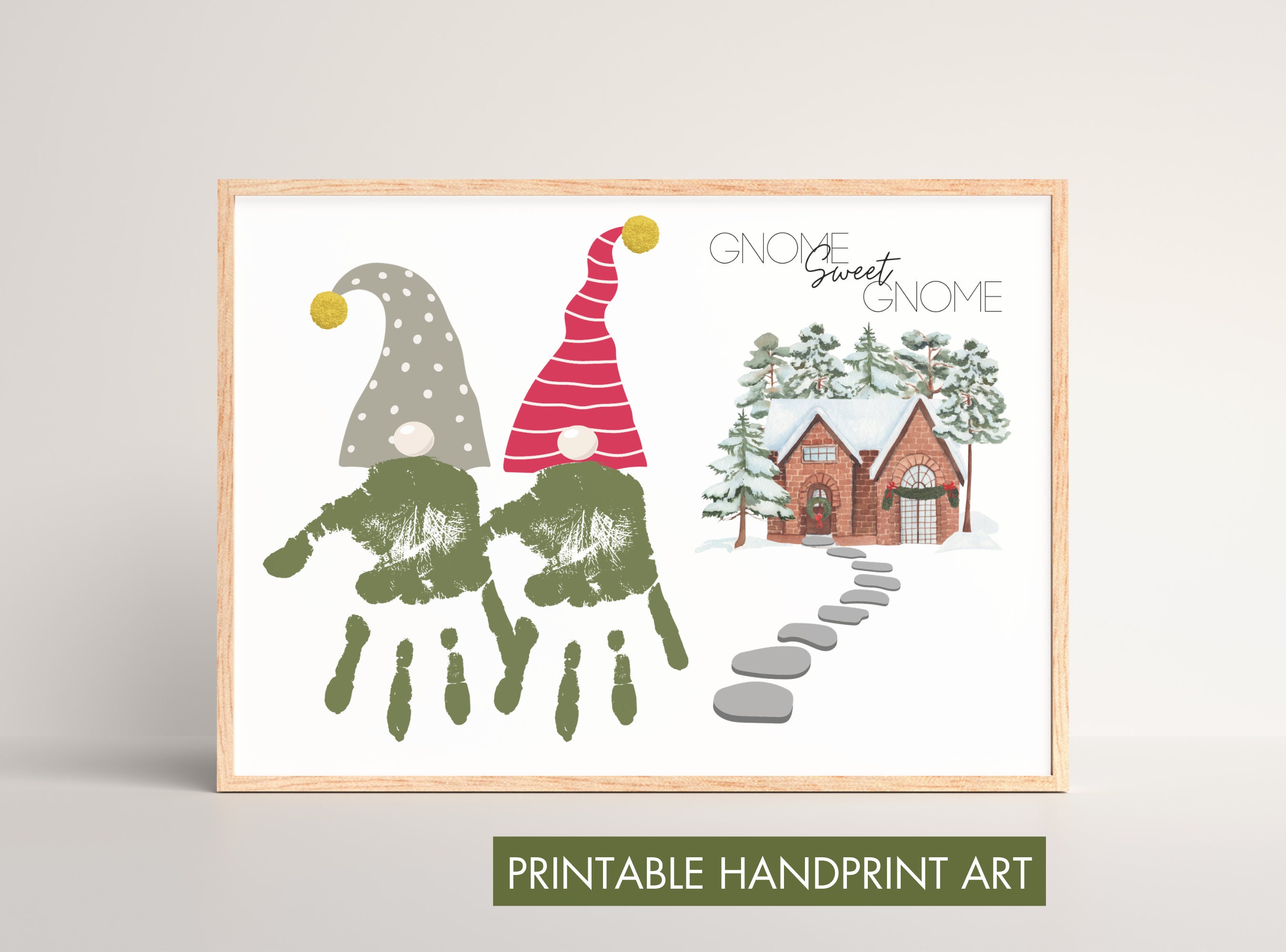 Christmas Handprint Art Gnome Sweet Gnome Handprint Craft - Etsy