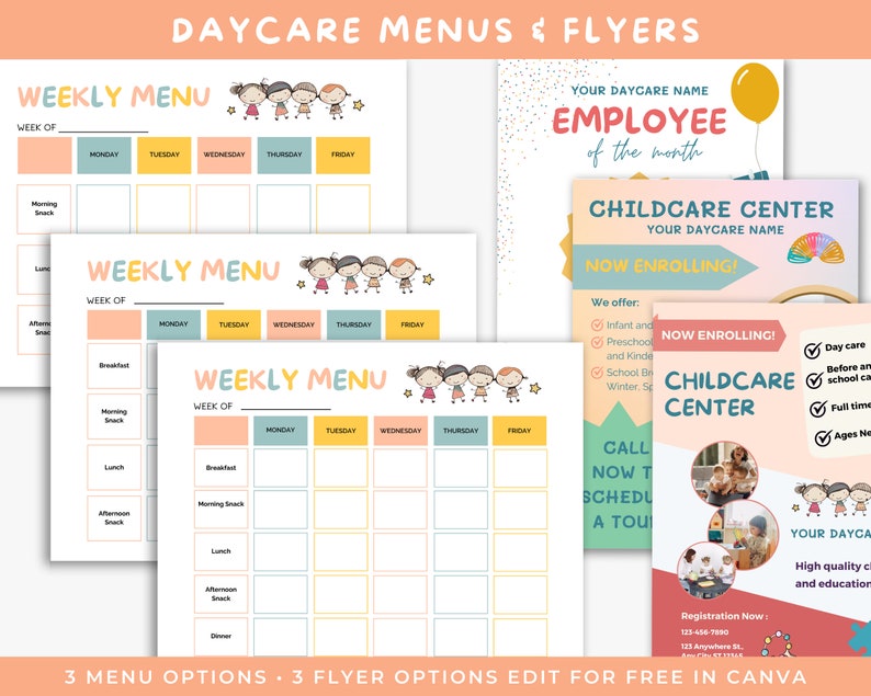 Editable Daycare Forms BUNDLE, in Home Daycare Starter Kit, Childcare ...