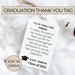 Editable Graduation Thank You Tag, to My Friends and Family Printable ...
