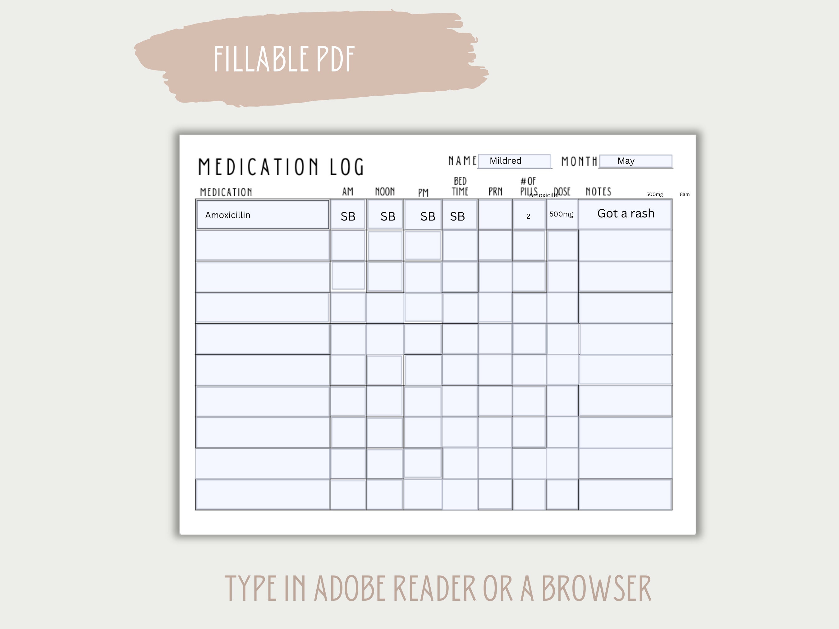 Daily Medication Tracker, Monthly Medication Log, Medical Planner ...