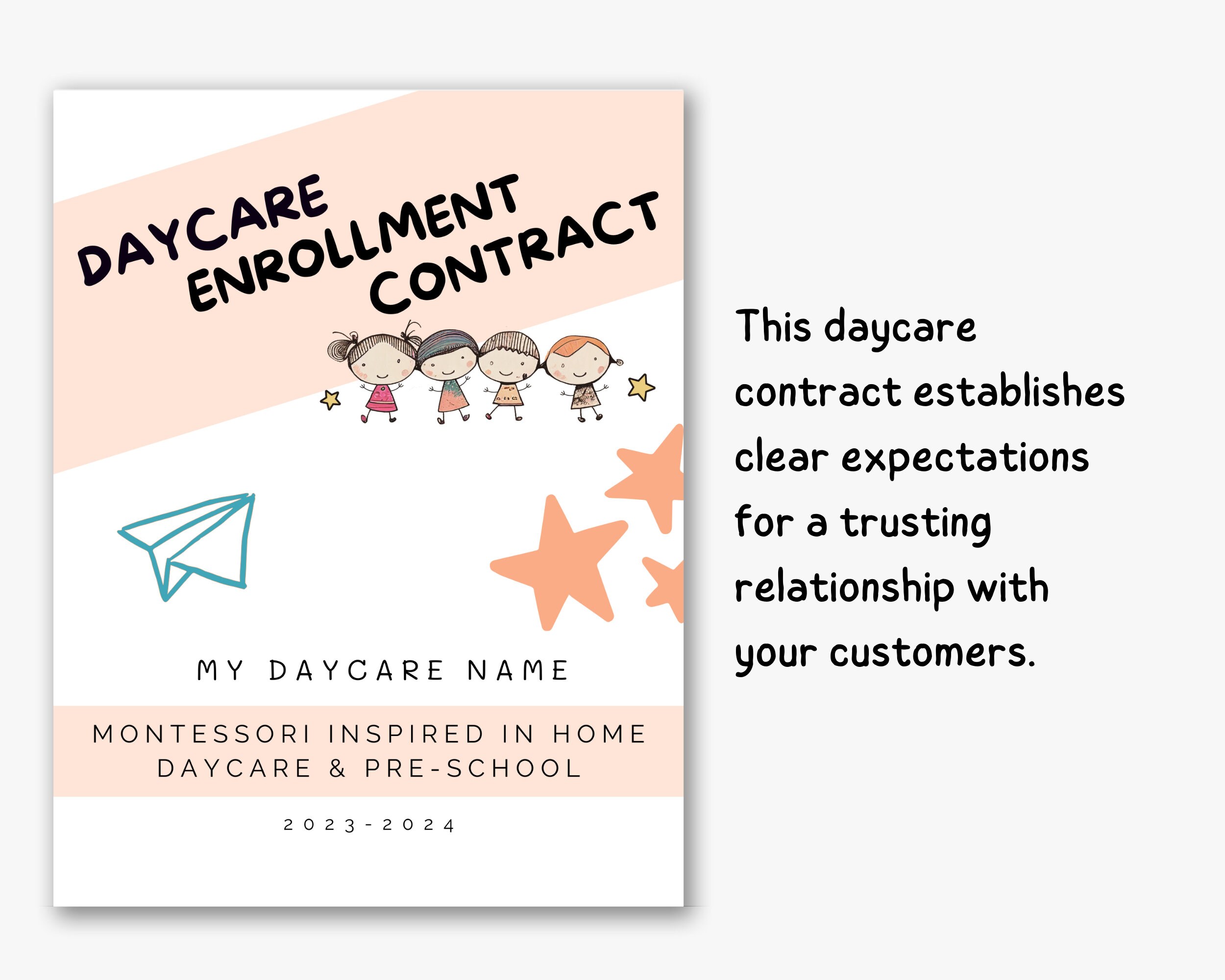Editable Daycare Contract, Daycare Forms, in Home Daycare, Childcare ...