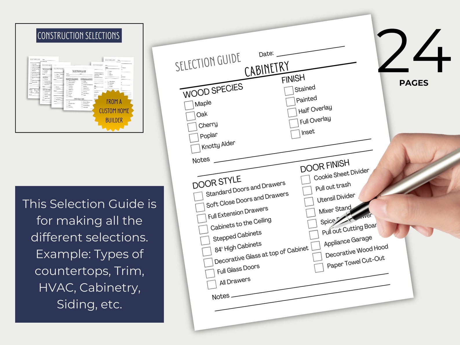Ultimate Construction Checklist Bundle PDF, Construction Selections ...