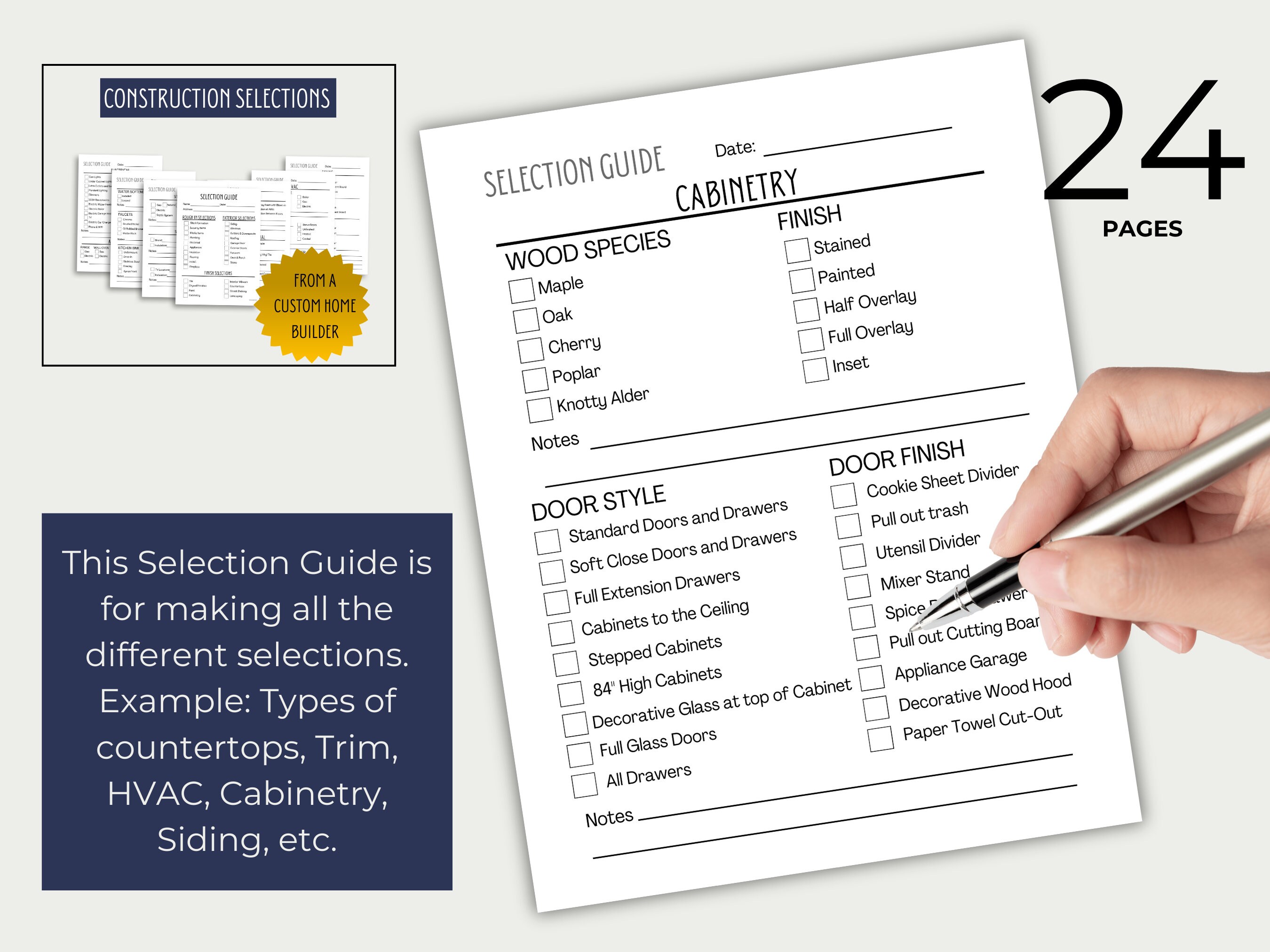 Ultimate Construction Checklist Bundle PDF, Construction Selections ...