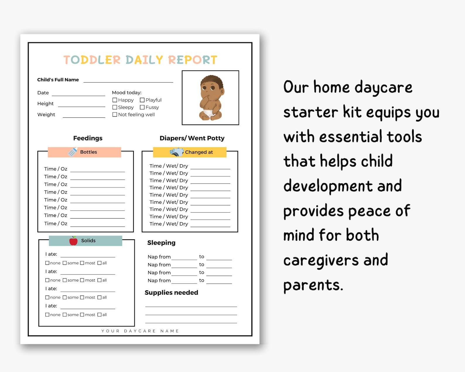 Editable Daycare Forms BUNDLE, in Home Daycare Starter Kit, Childcare ...
