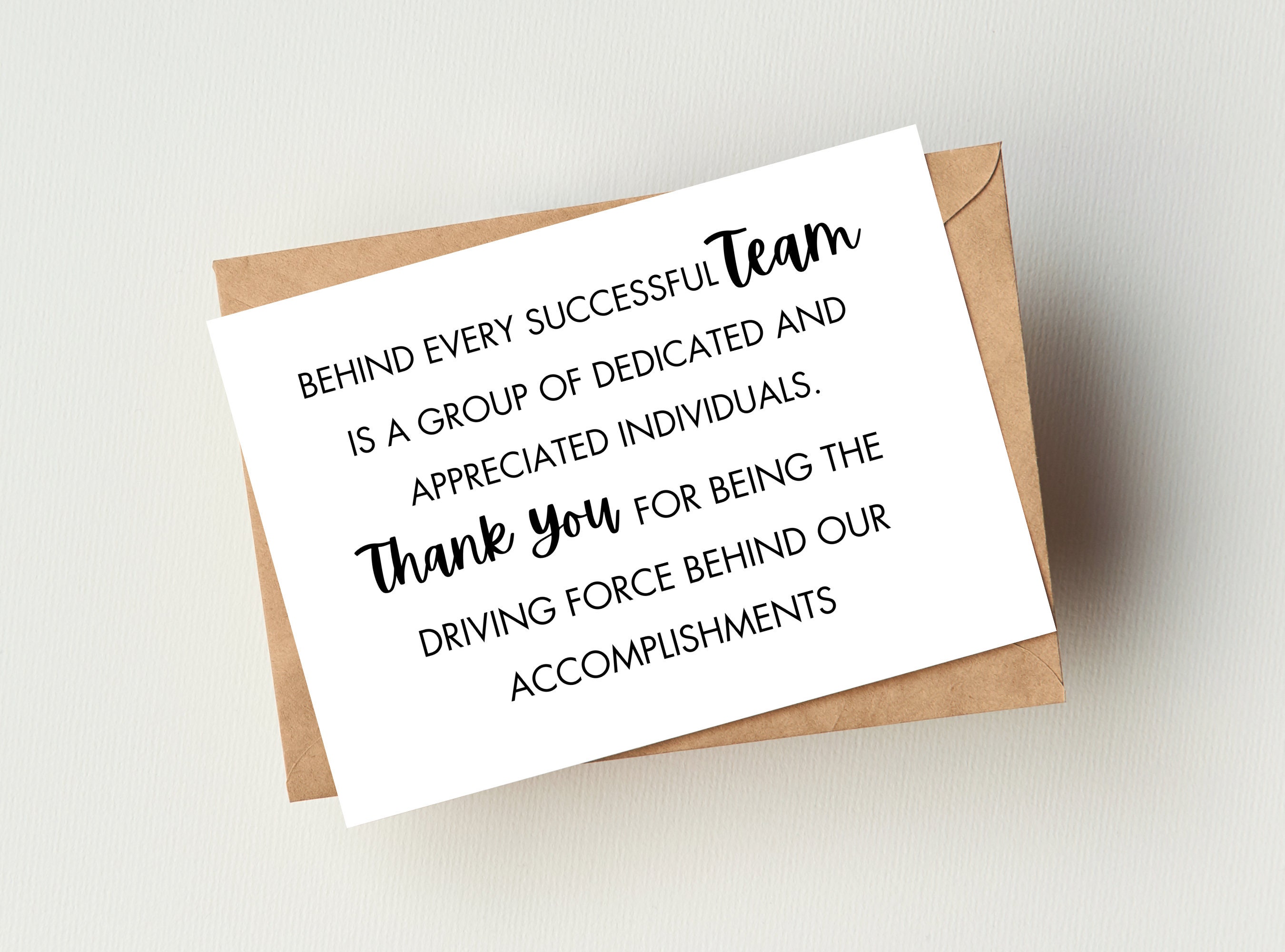 Corporate Gift Card, Employee Thank You, Staff Appreciation Card ...