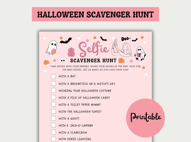 Printable Photo Scavenger Hunt Selfie Treasure Hunt - Etsy