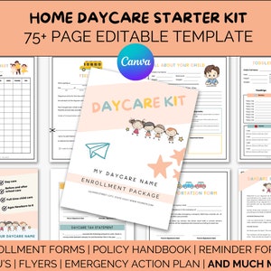 Editable Daycare Forms BUNDLE, in Home Daycare Starter Kit, Childcare ...