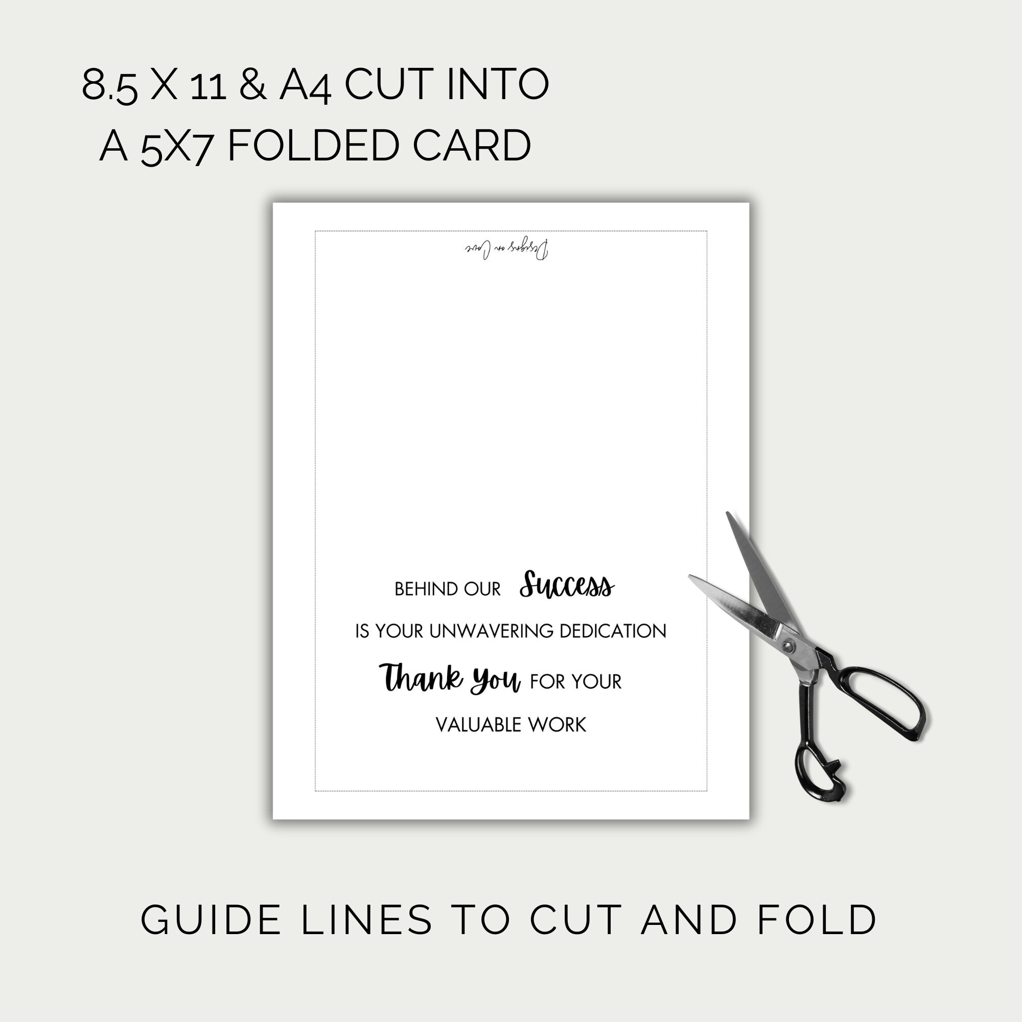 Employee Thank You, Staff Appreciation Card, Employee Recognition ...