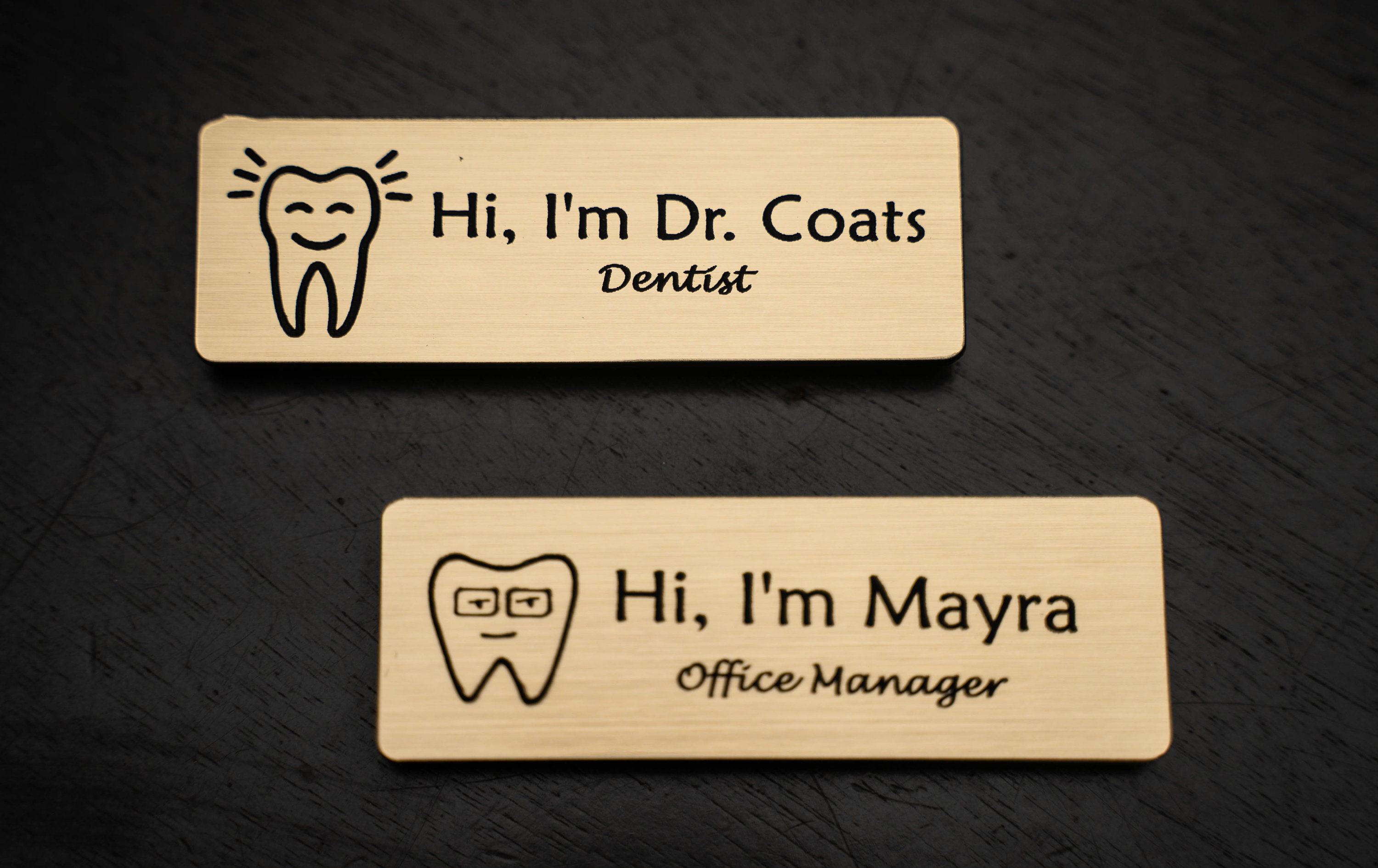 Custom Engraved Name Tags With Magnet - Etsy