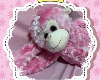 Pink Monkey Plush | Etsy