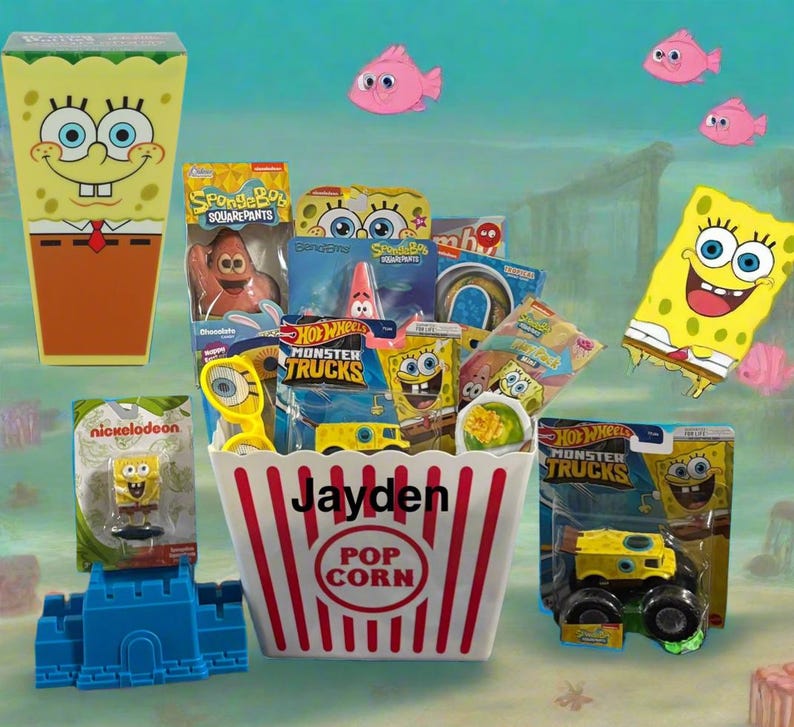 Sponge Bob Popcorn Basket! - Etsy