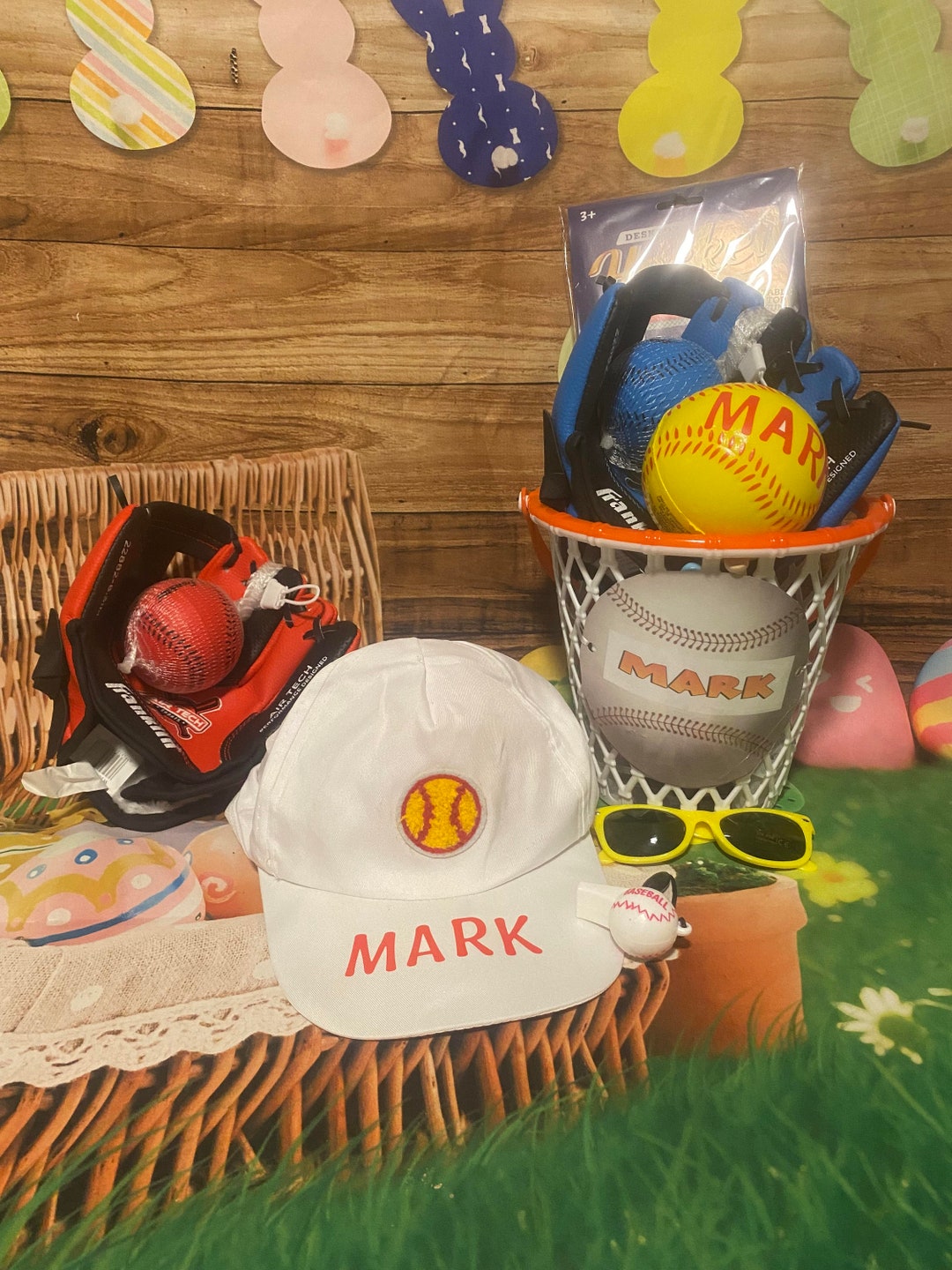 Baseball Basket Ages 3 Plus Great Gift for Lil League Baseball Players ...