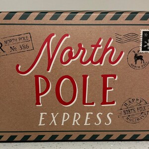Large Card Board Gift Boxes! North Pole Express! A Special Delivery! - Etsy