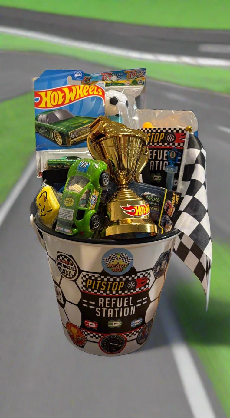 Hotwheels Race Car Sports Bucket Gift Set! - Etsy