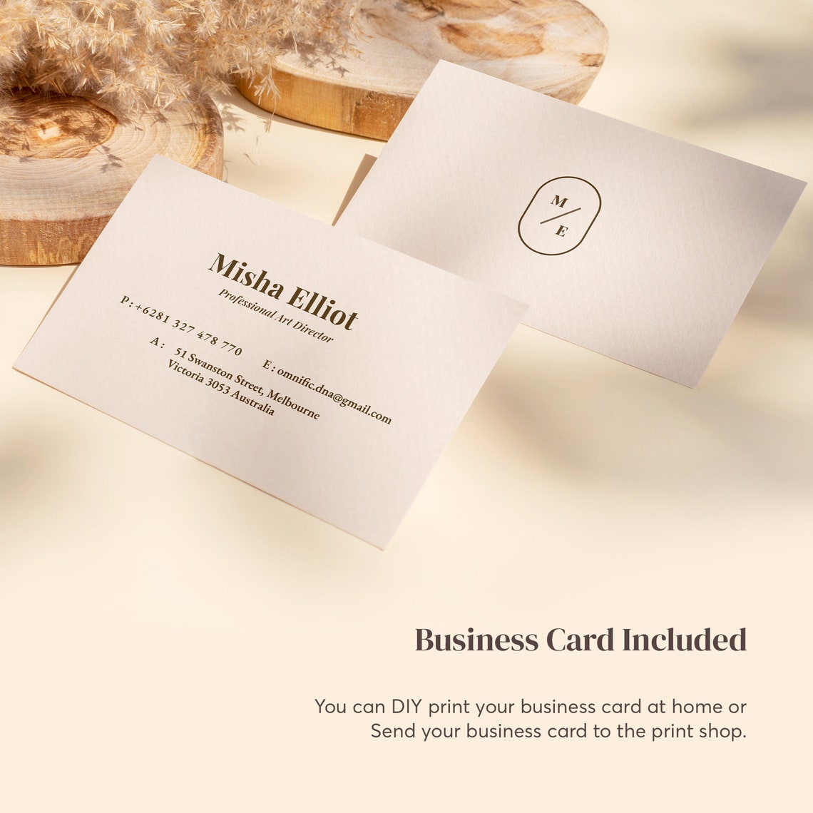 Aesthetic Resume Template | Modern CV Design, Business Card (canva ...