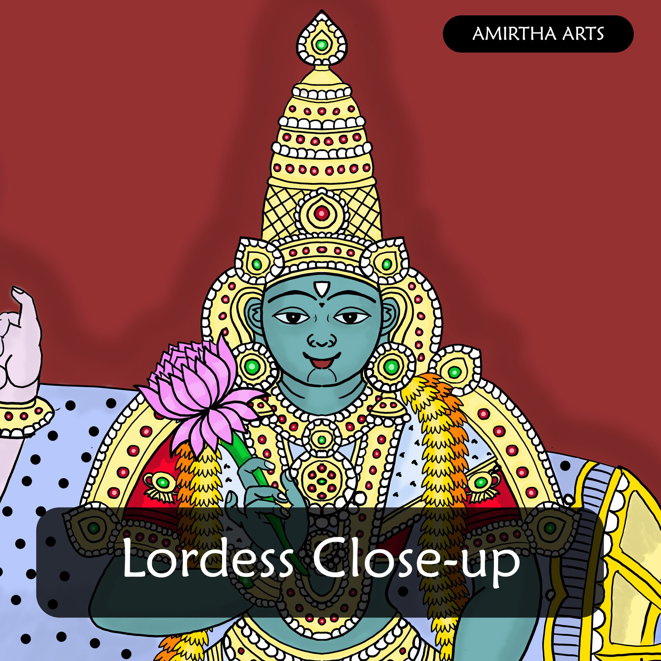 Shivan Parvathi Mural 17th Century Wall Decor Digital Hand Painting ...