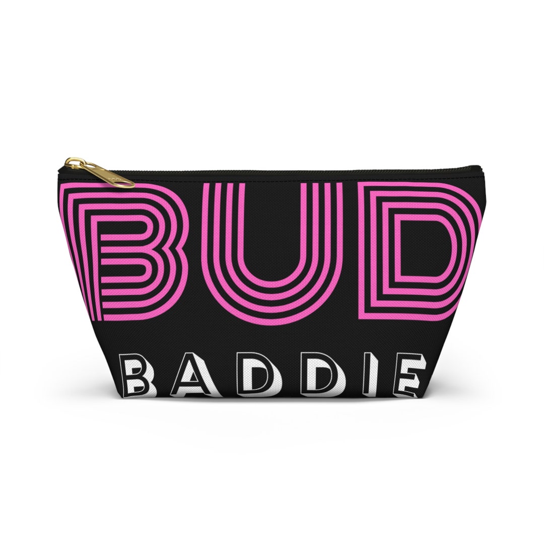 Bud Baddie Cannabis Accessory Pouch - Small T-bottom - Black and Pink ...
