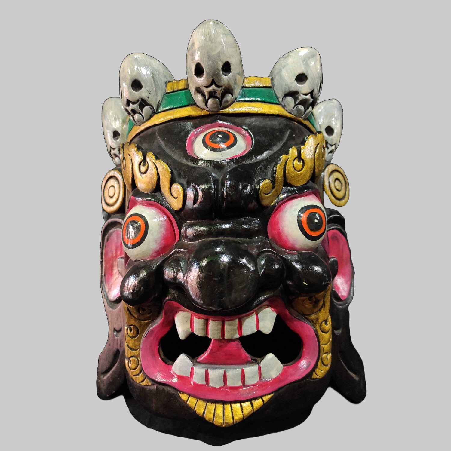 Handcrafted Mahakala Mask Unique Nepalese Art, Ritualistic Symbol ...