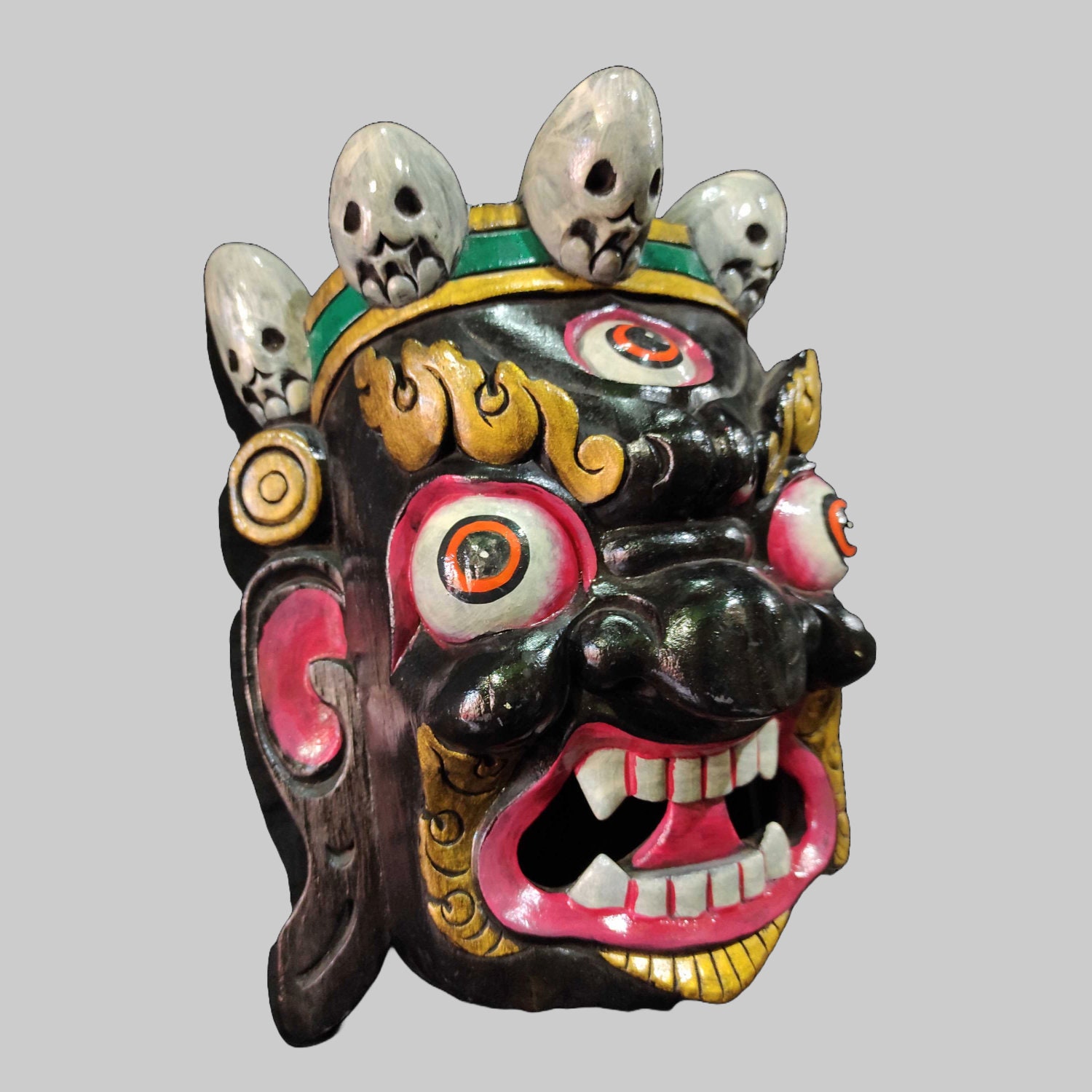 Handcrafted Mahakala Mask Unique Nepalese Art, Ritualistic Symbol ...