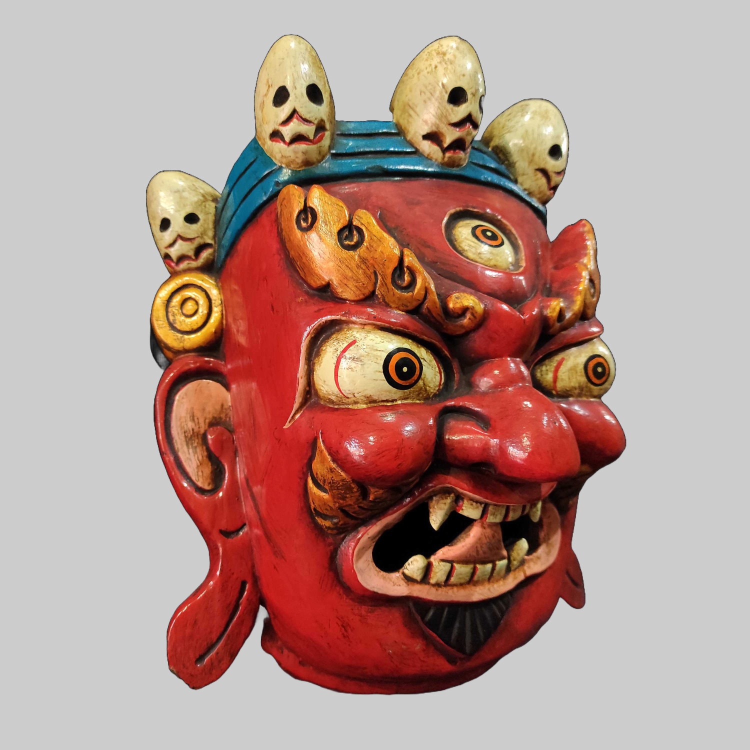 Handcrafted Mahakala Mask Unique Nepalese Art, Ritualistic Symbol ...