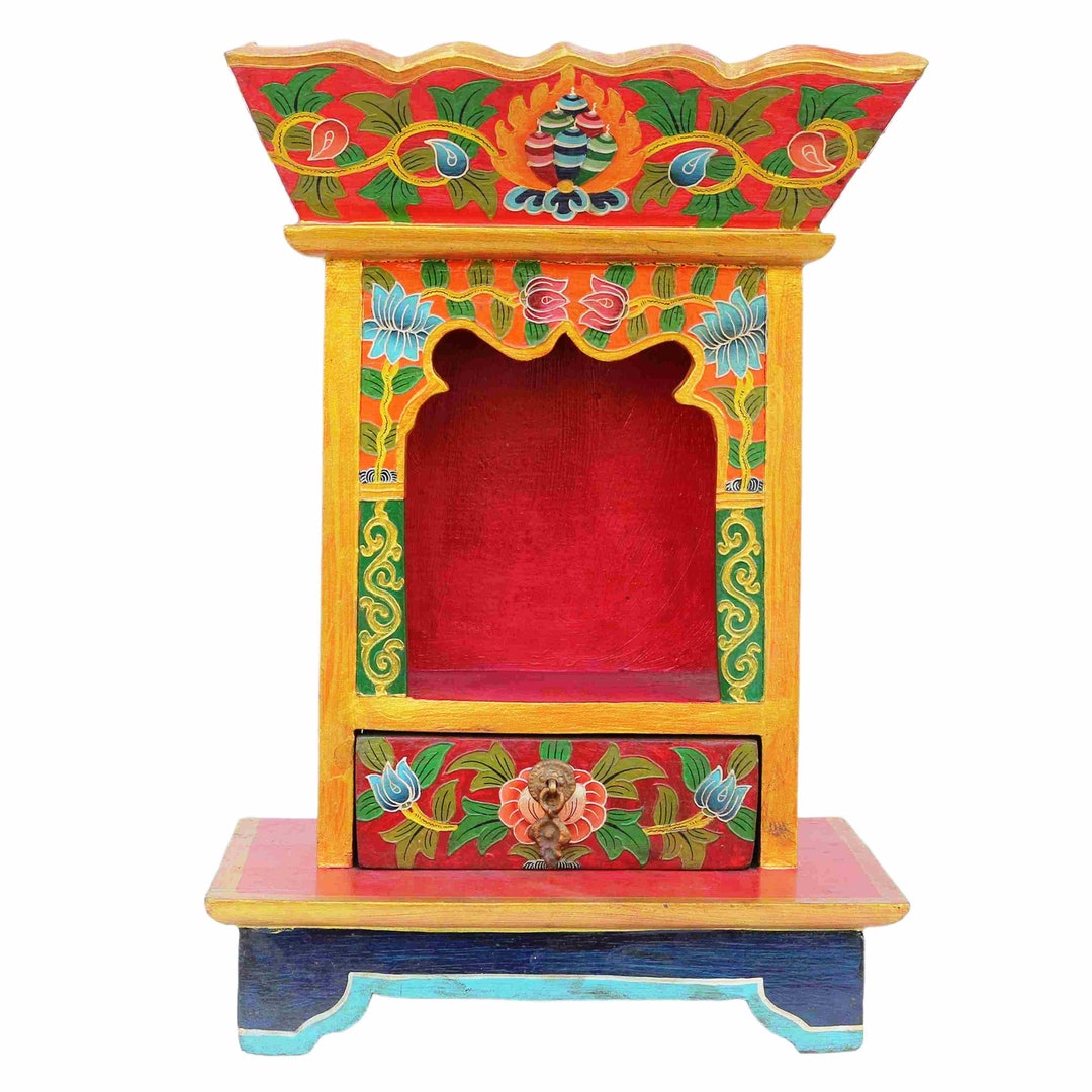 36 Cm Handmade Traditional Tibetan Style Shrine Alter Box From Nepal - Etsy