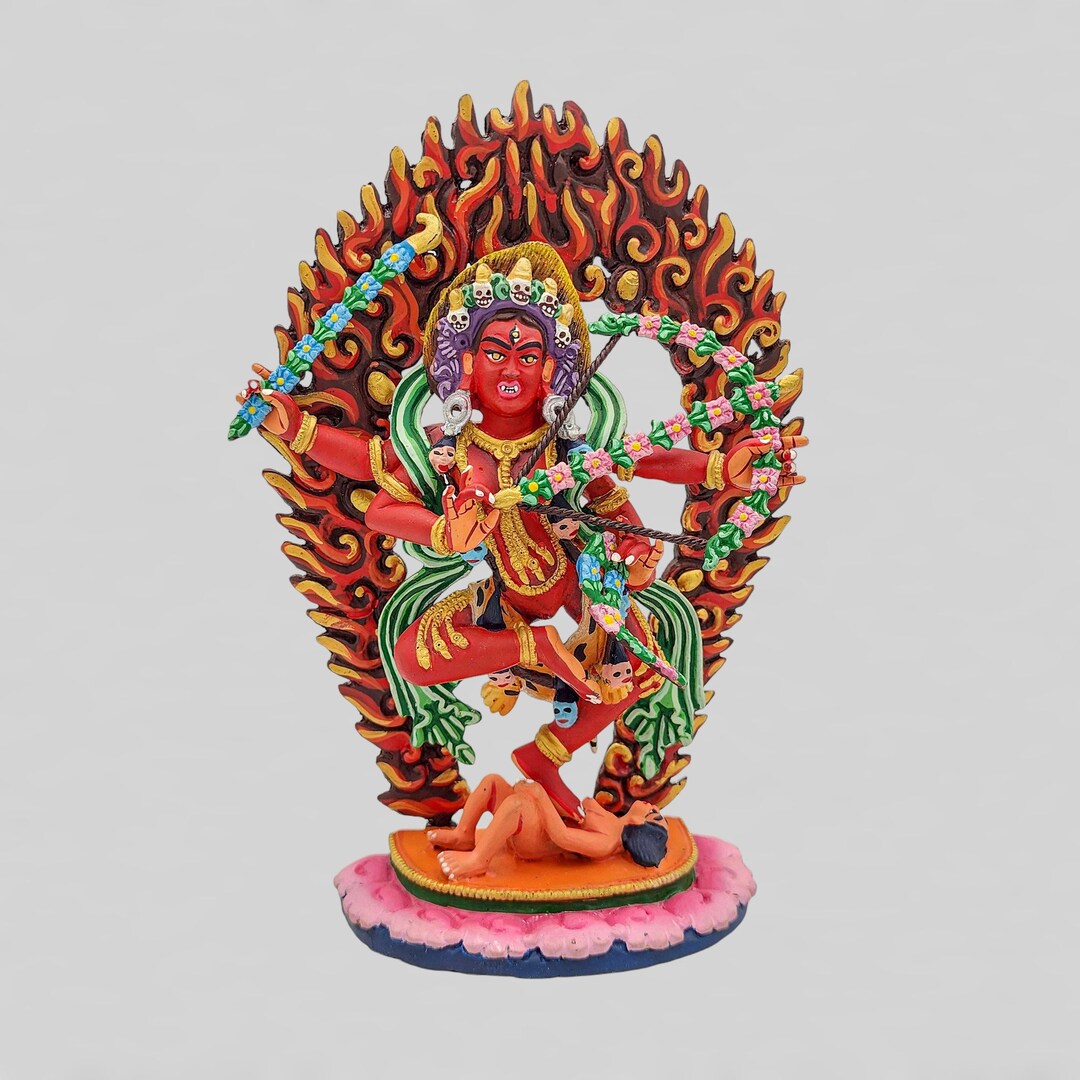Rare Kurukulla Tibetan Statue | Spiritual Art for Home or Shrine | Thangka Color Finishing From ...