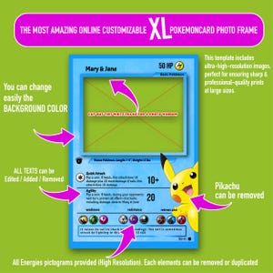 Pokemon Card Photo Booth Template, Editable Birthday Party Decor ...