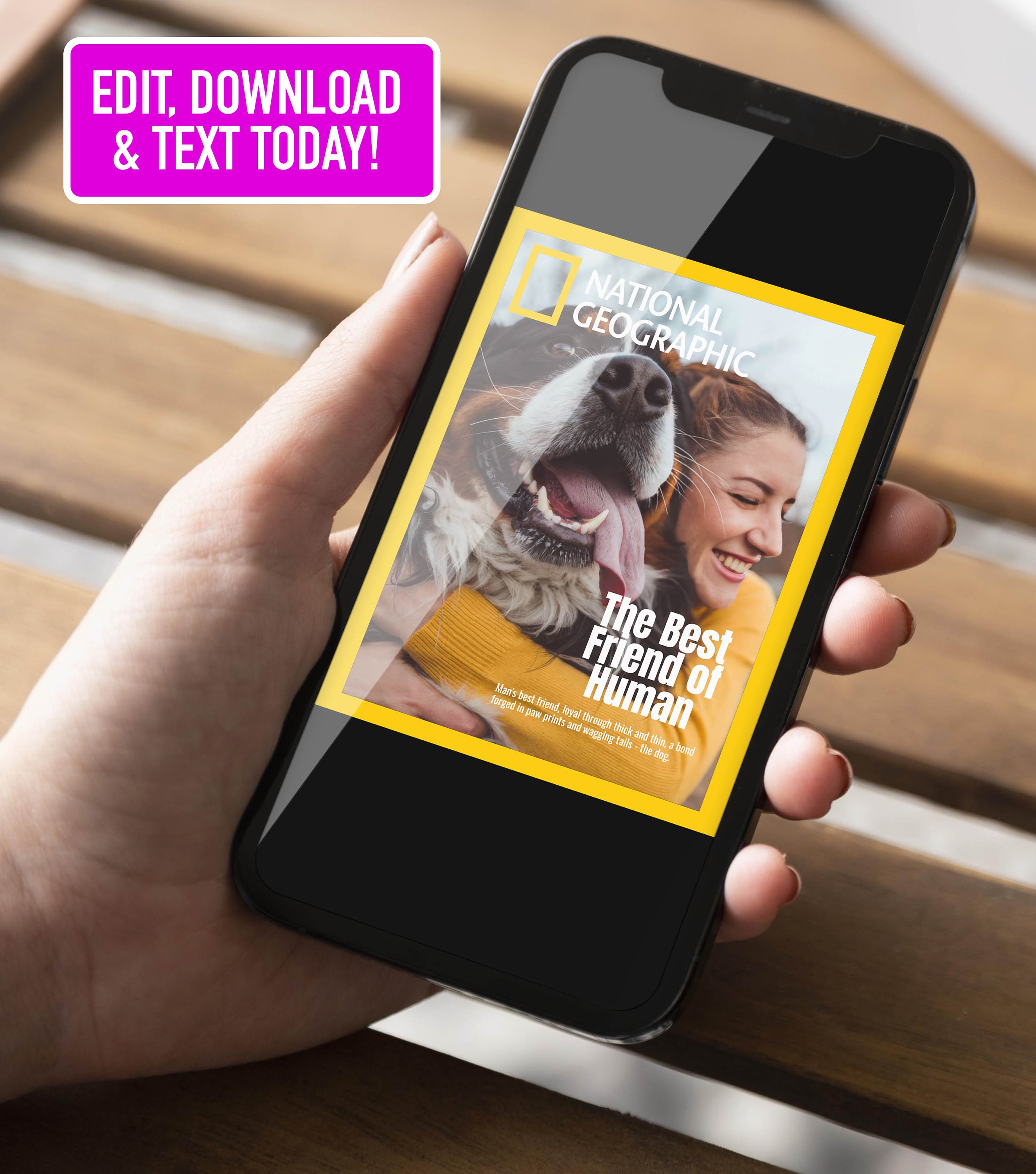 DIY National Geographic Magazine Cover, Personalized Birthday Gift ...