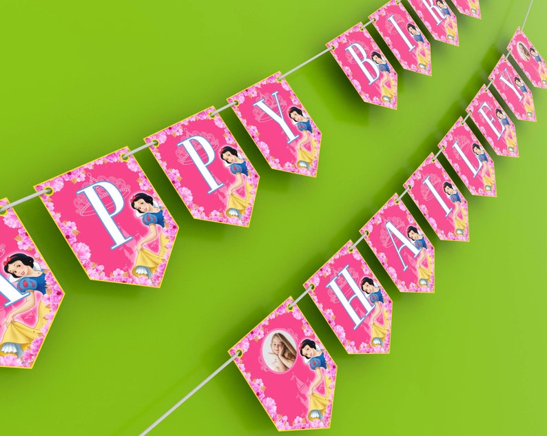 Snow White Birthday Banner, Invitation, Garland (digital Download) - Etsy