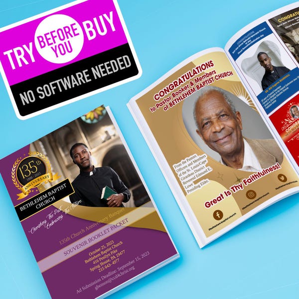 Souvenir Booklet Template - Etsy