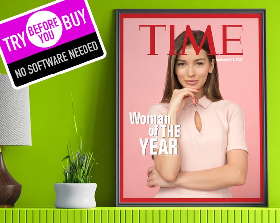 DIY TIME Magazine Cover Sign Birthday Cover Sign - Etsy Singapore