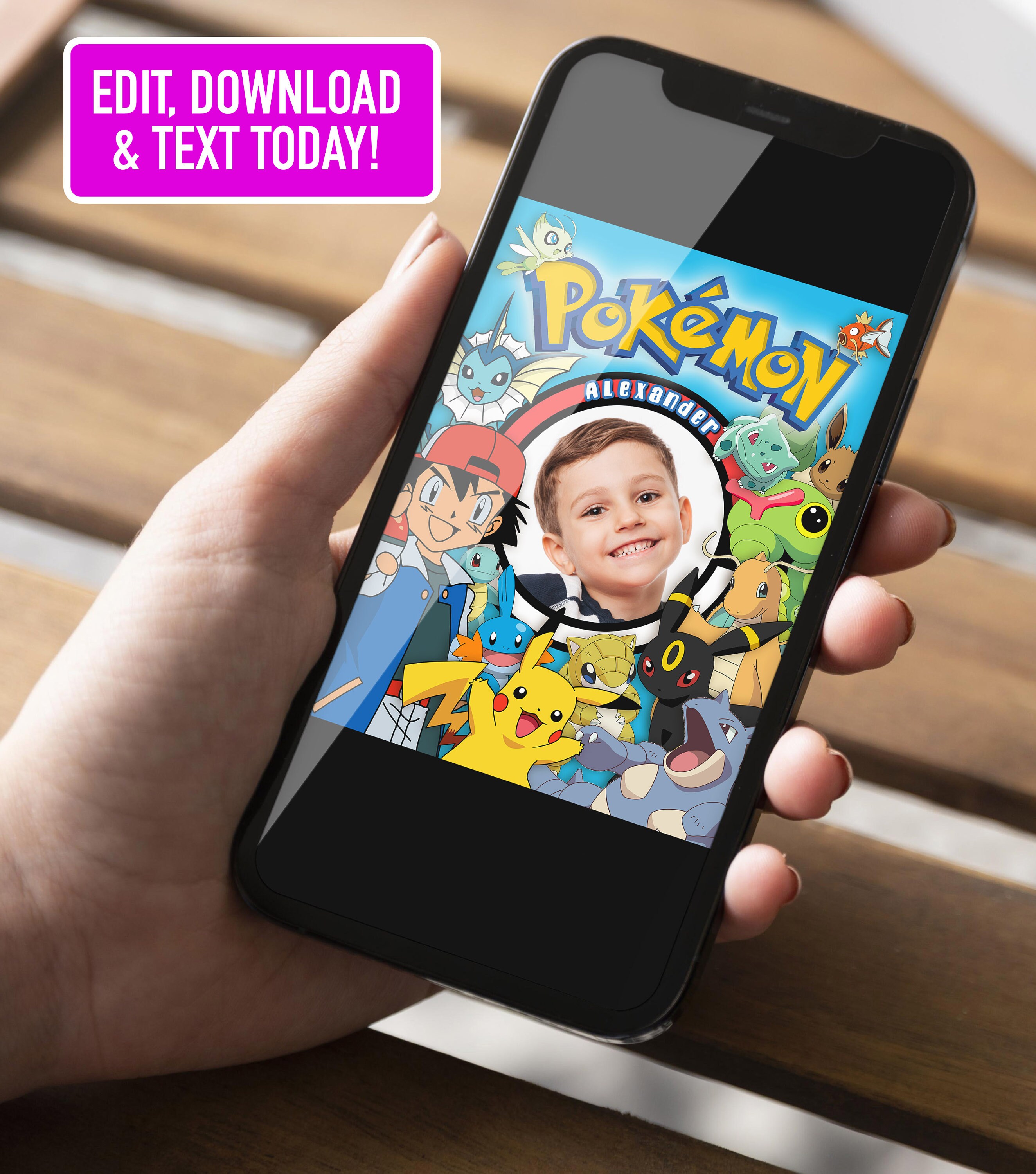 Pokemon POSTER Template, DIY Poster Sign Pokemon Birthday Sign Party ...
