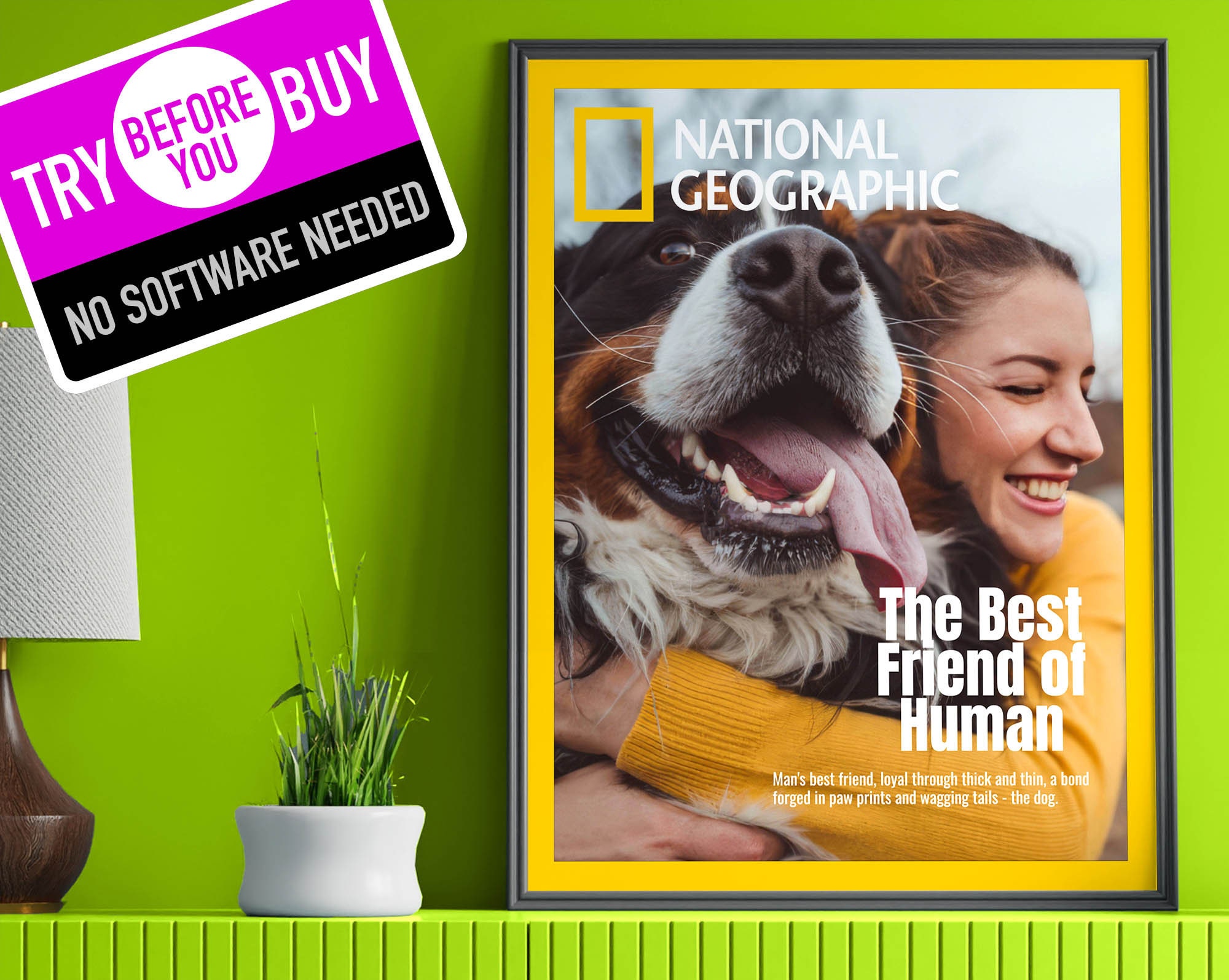 DIY National Geographic Magazine Cover, Personalized Birthday Gift ...