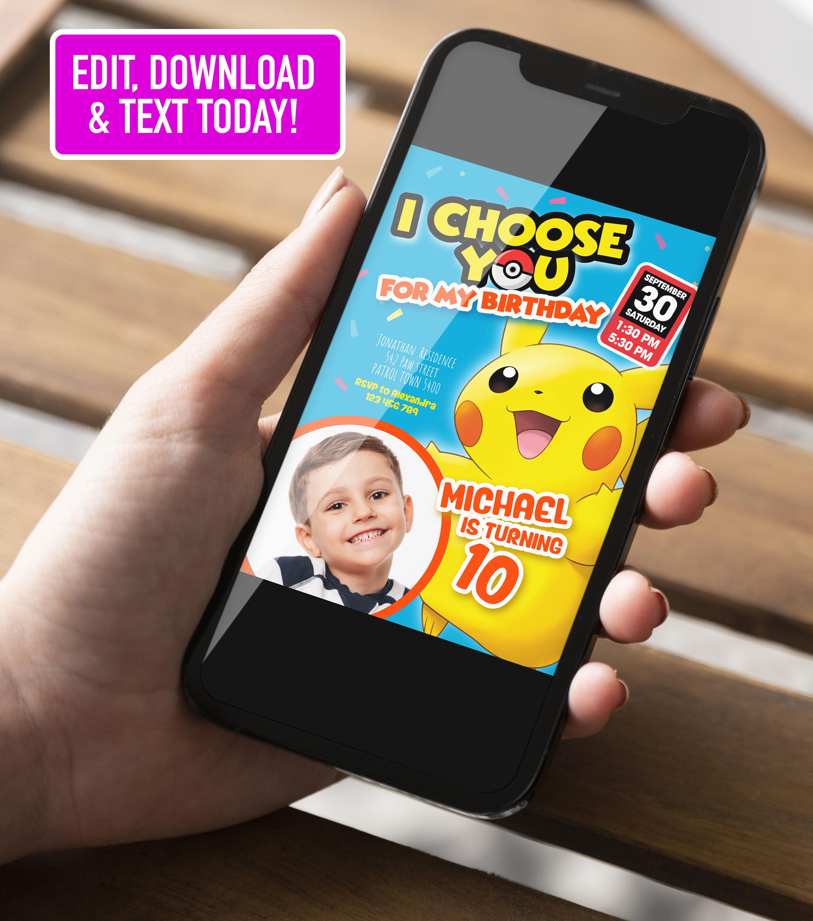 Pokemon Invitation, Pokemon Birthday Invitation, Pokemon Party, Pokemon ...