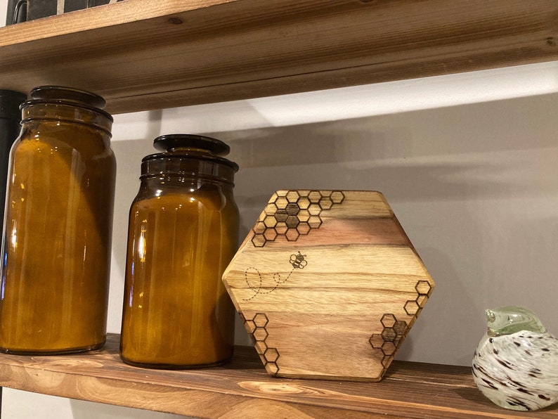Honeycomb Cutting Board Bee Serving Board Housewarming - Etsy