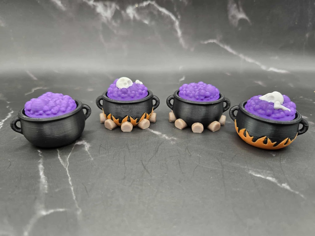 Halloween Cauldron Fidget Clickers – 3D Printed Witchy Party Favors ...