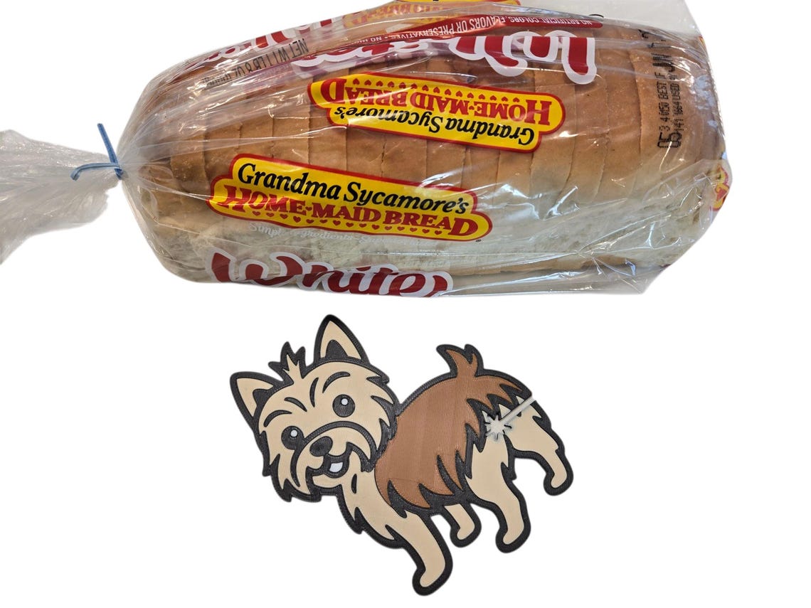 3D Printed Yorkie Bread Clip: Kawaii Dog Kitchen Accessory, Snack Bag ...