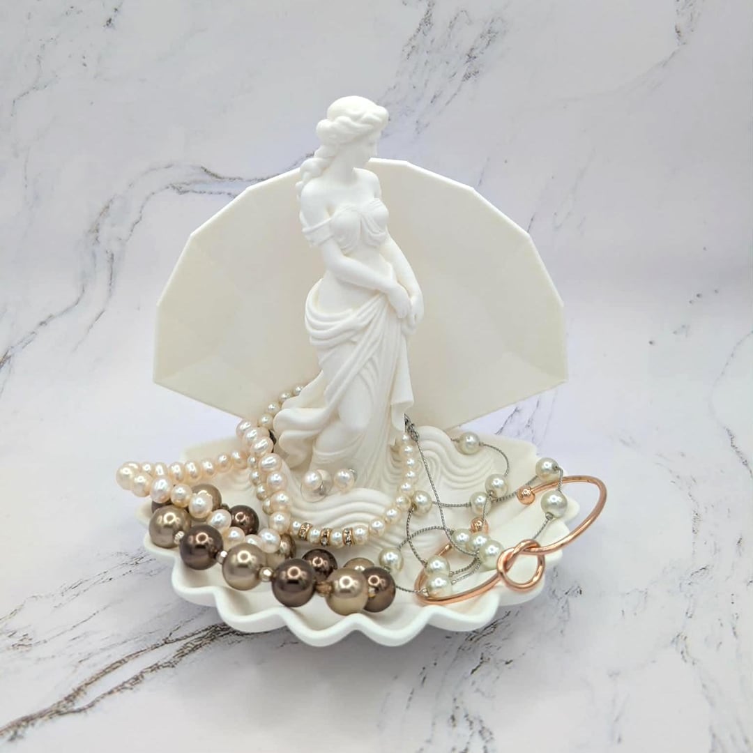 Aphrodite Shell Trinket Holder, Venus Ring Dish, Greek Mythology Vanity ...