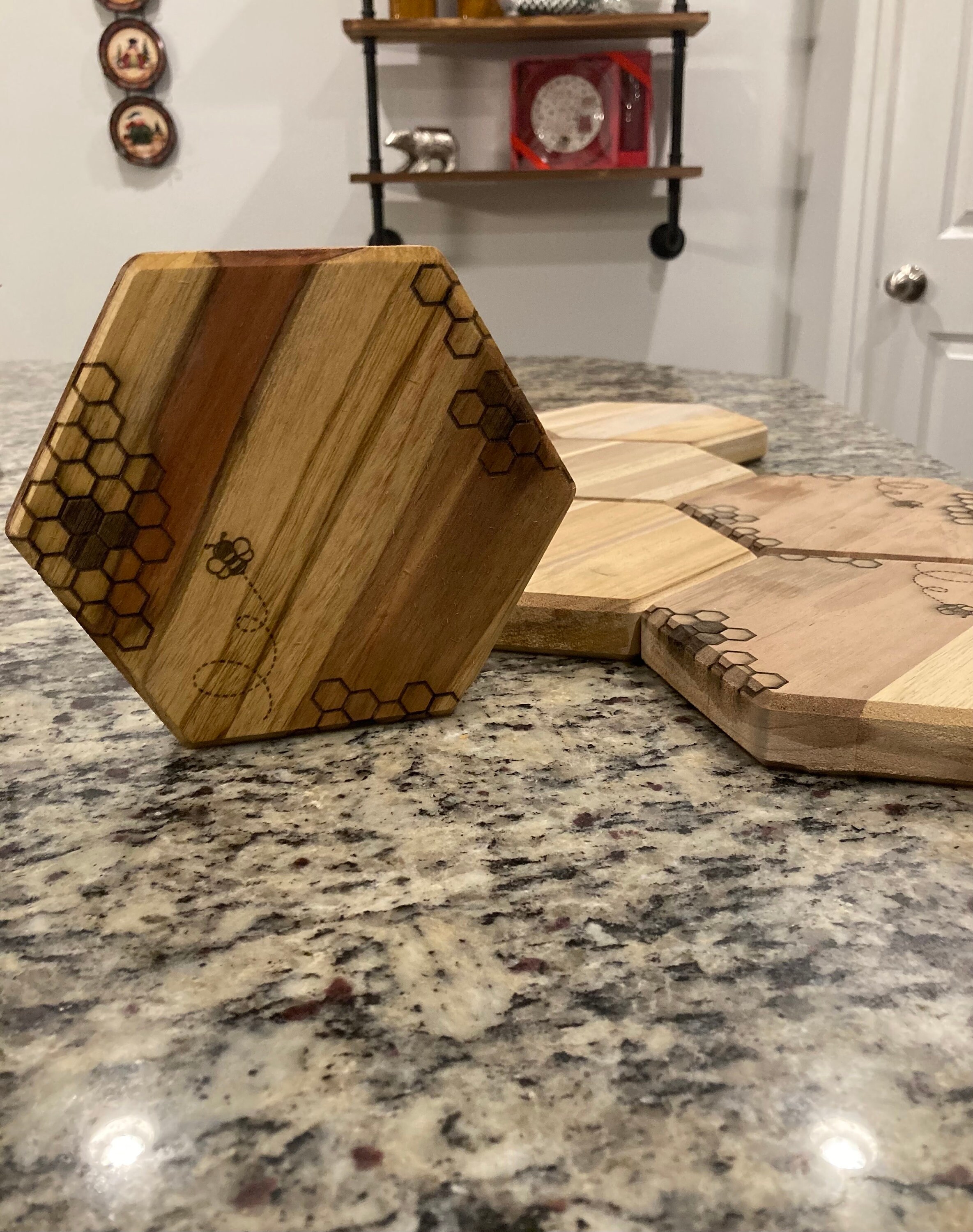 Honeycomb Cutting Board Bee Serving Board Housewarming - Etsy