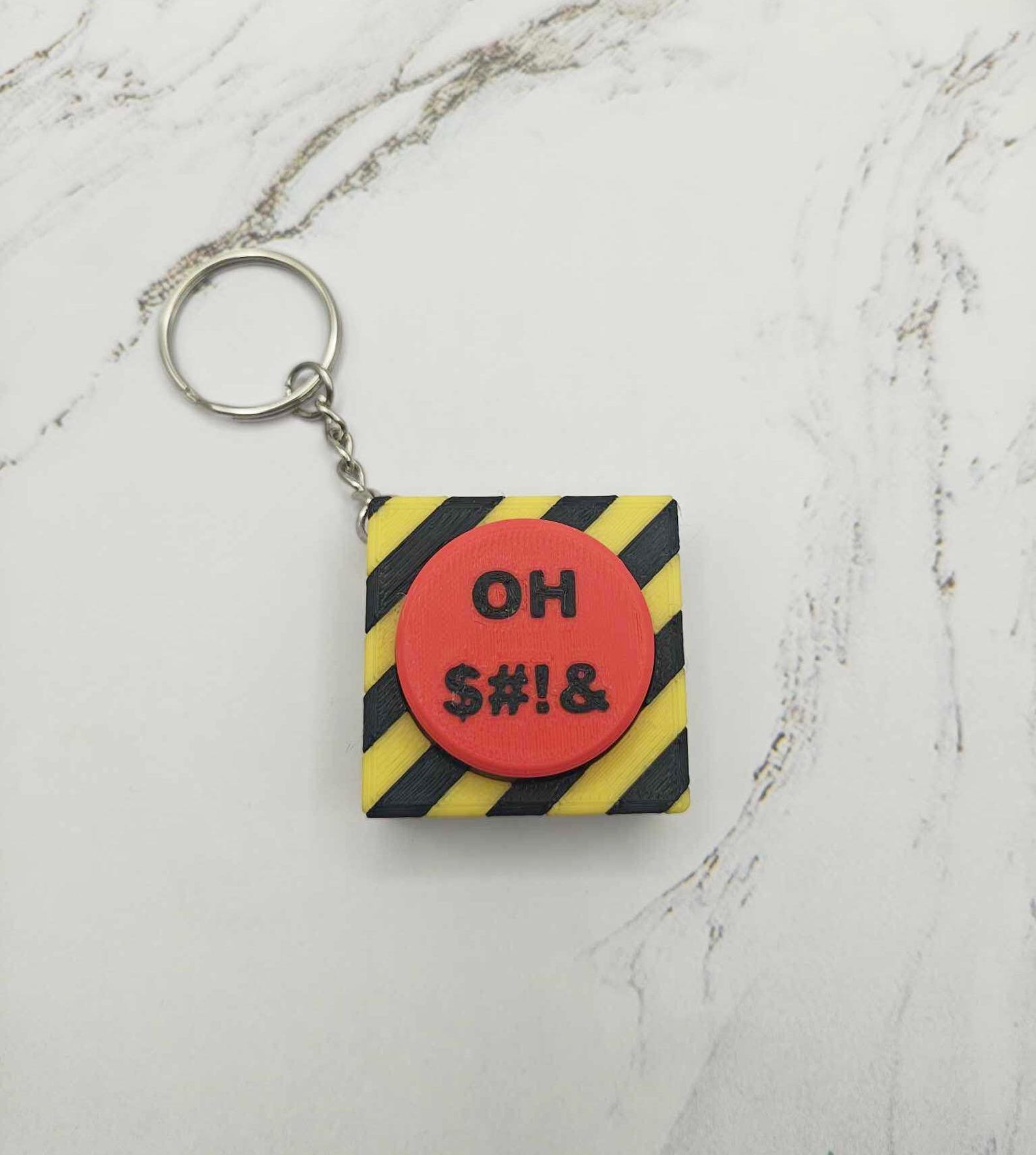 Big Red Panic Button Keychain: Stress Relief Fidget Toy - Etsy