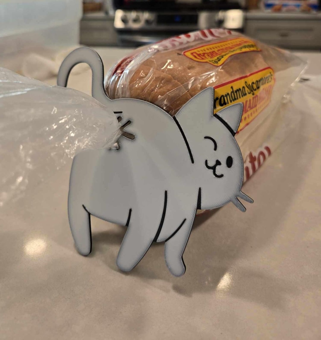 Funny Cat Butt Bread Clip: 3D Printed Reusable Bag Sealer - Etsy