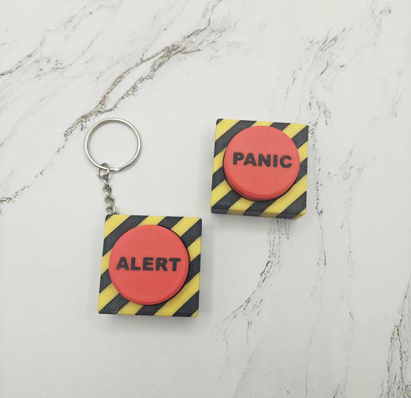 Big Red Panic Button Keychain: Stress Relief Fidget Toy - Etsy