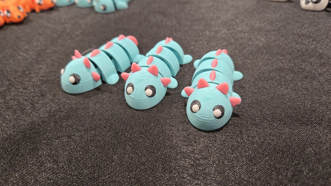 3D Printed Flexible Axolotl: Poseable PLA Plastic Toy - Etsy